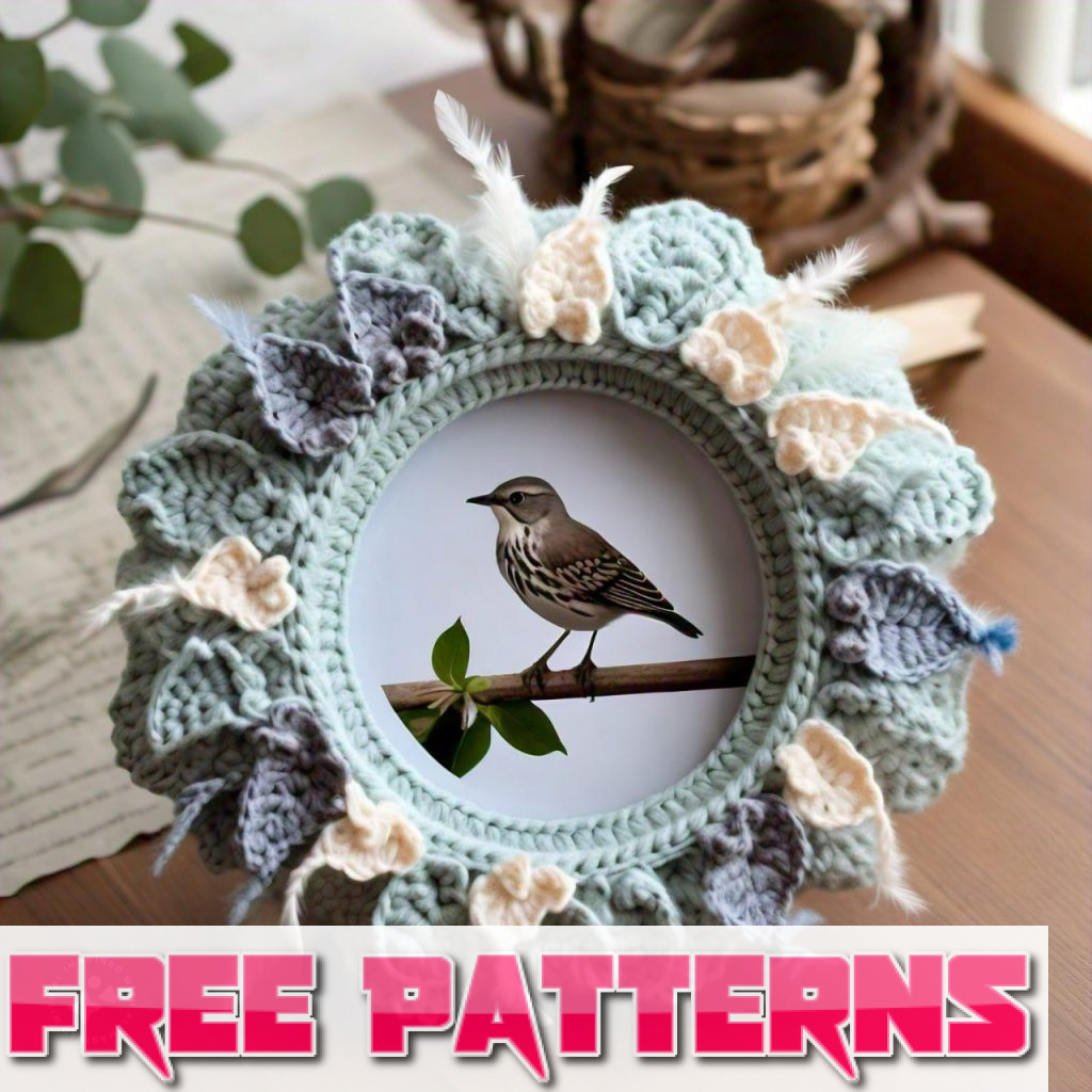 Cute Crochet Bird Photo Frame