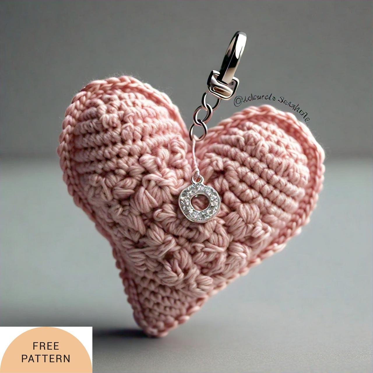 Heartfelt Crocheted Keychain Perfect