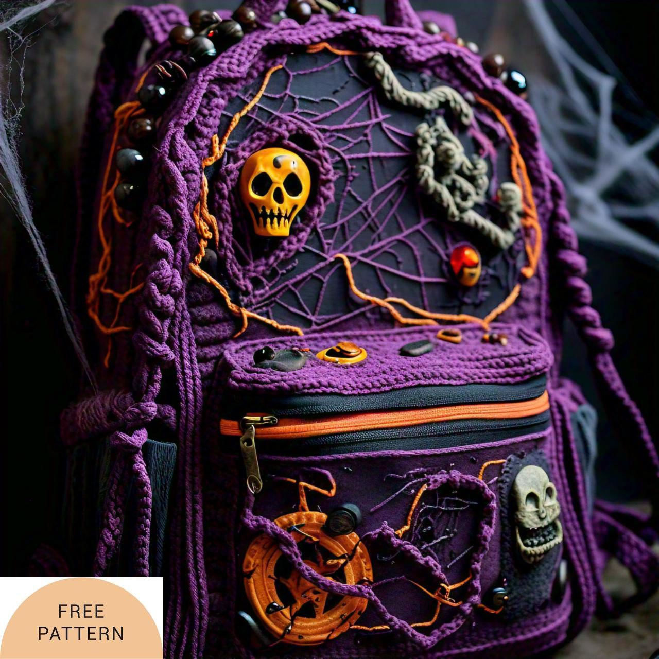 Crochet Halloween Backpack pattern