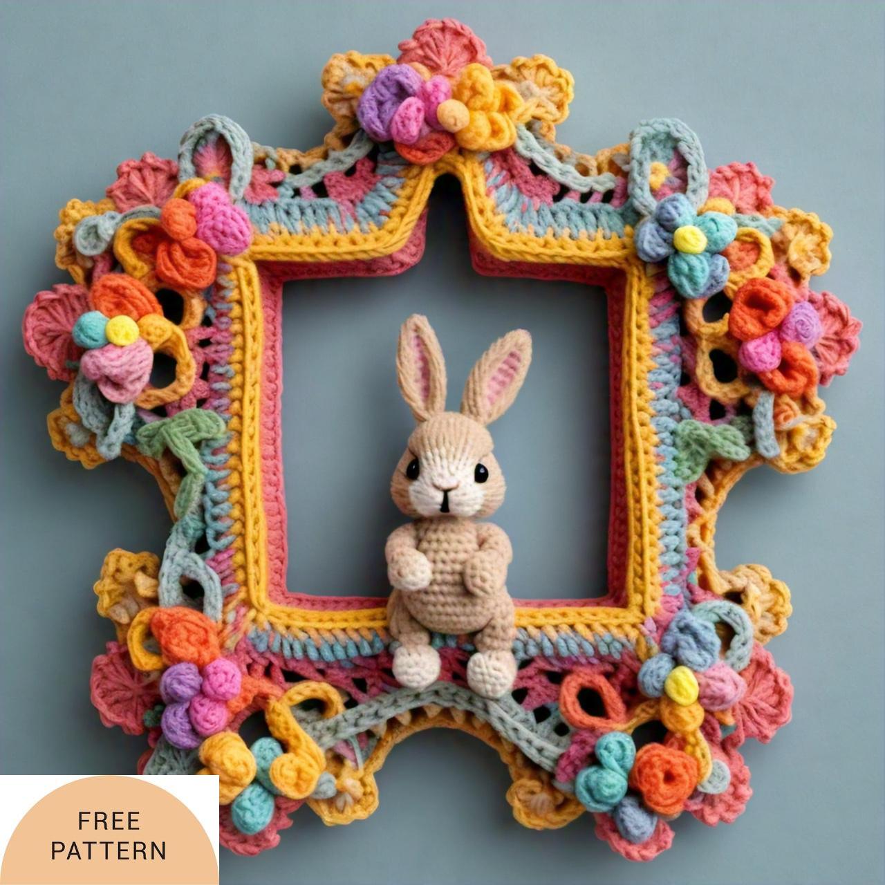 Crochet Bunny Picture Frame Pattern