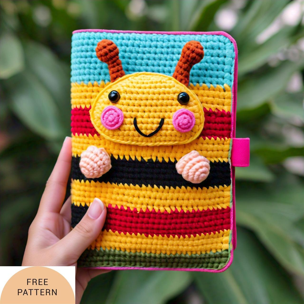 Colorful Buzzy Bee Notebook Cover pattern