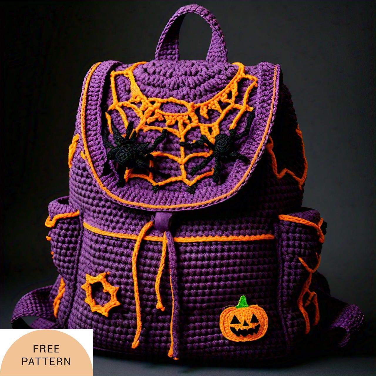 Crochet Halloween Backpack pattern