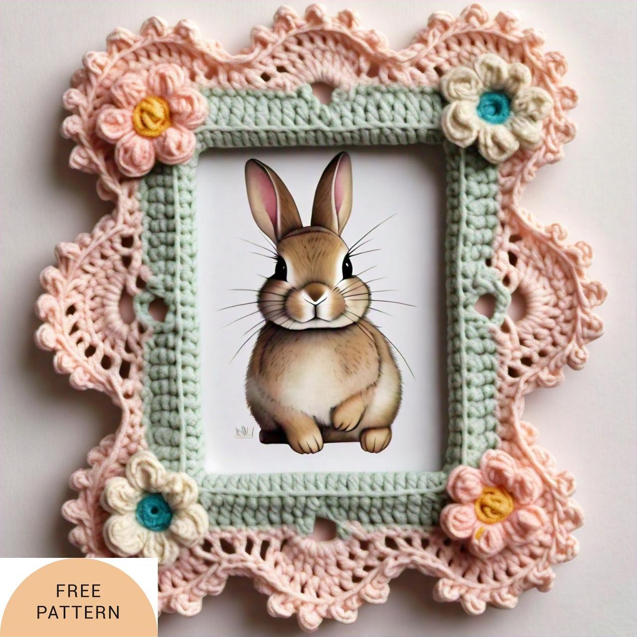 Crochet Bunny Picture Frame Pattern