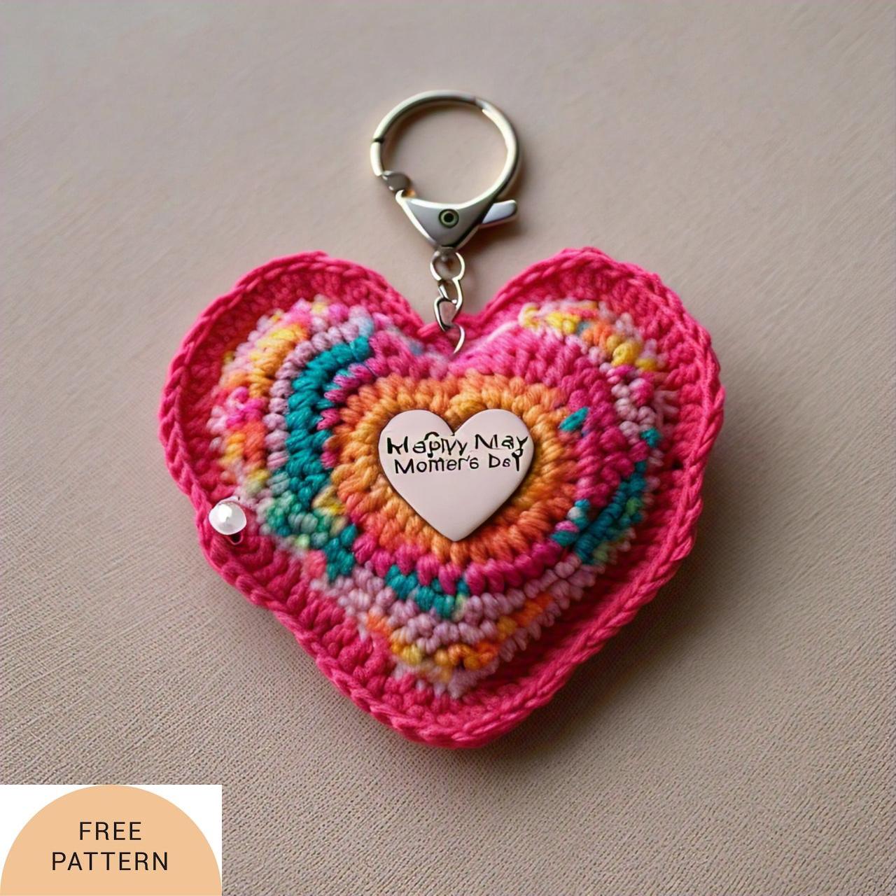 Heartfelt Crocheted Keychain Perfect