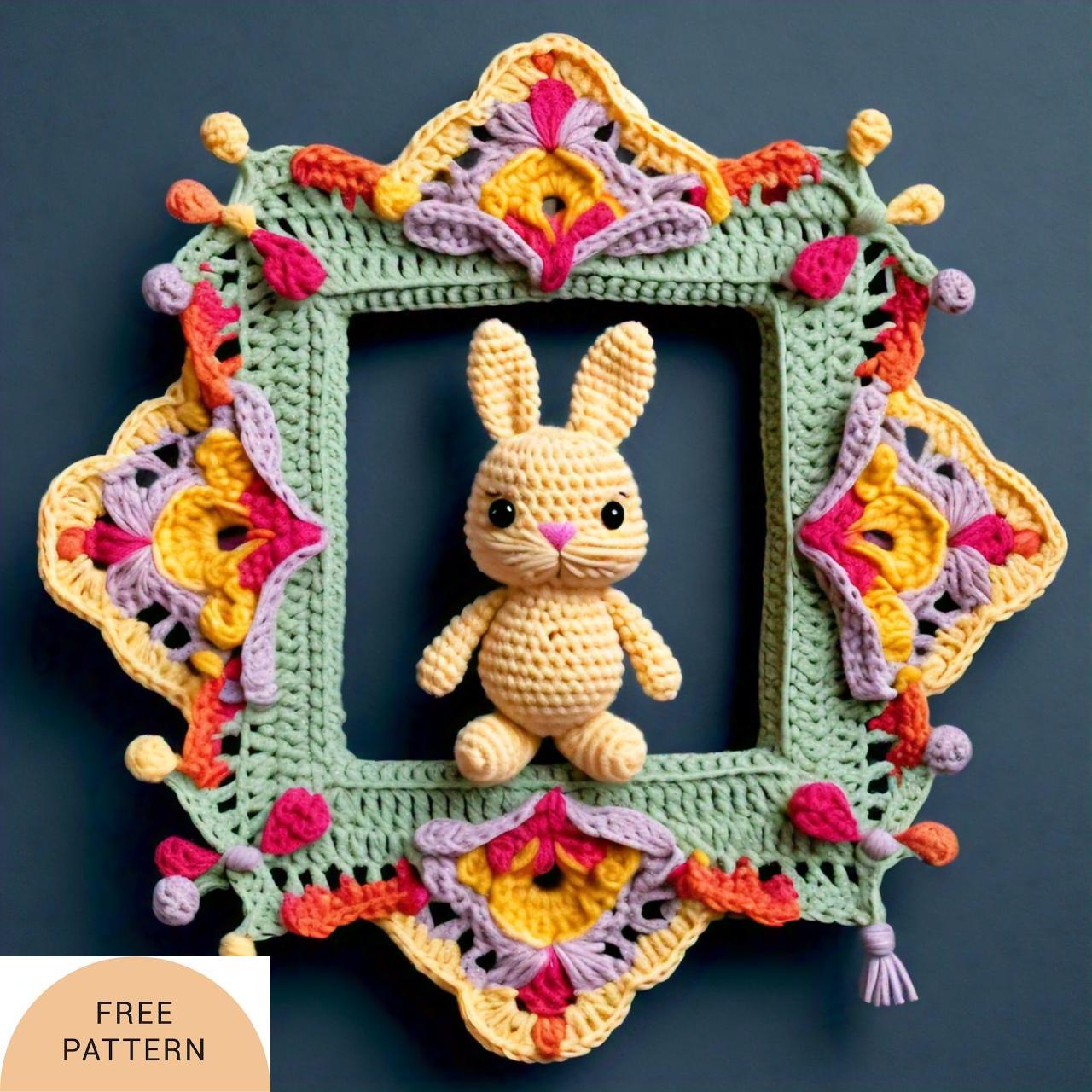 Crochet Bunny Picture Frame Pattern