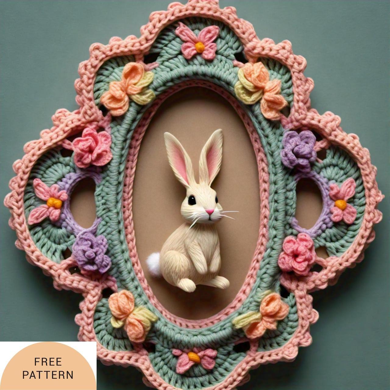 Crochet Bunny Picture Frame Pattern