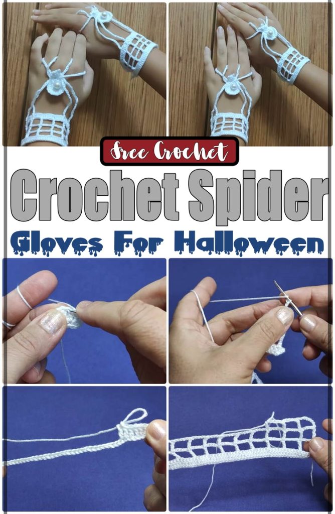 Crochet Spider Web Gloves