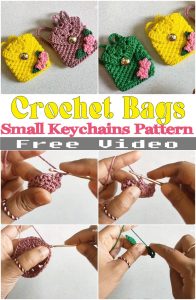 Crochet Keychain Mini Bag