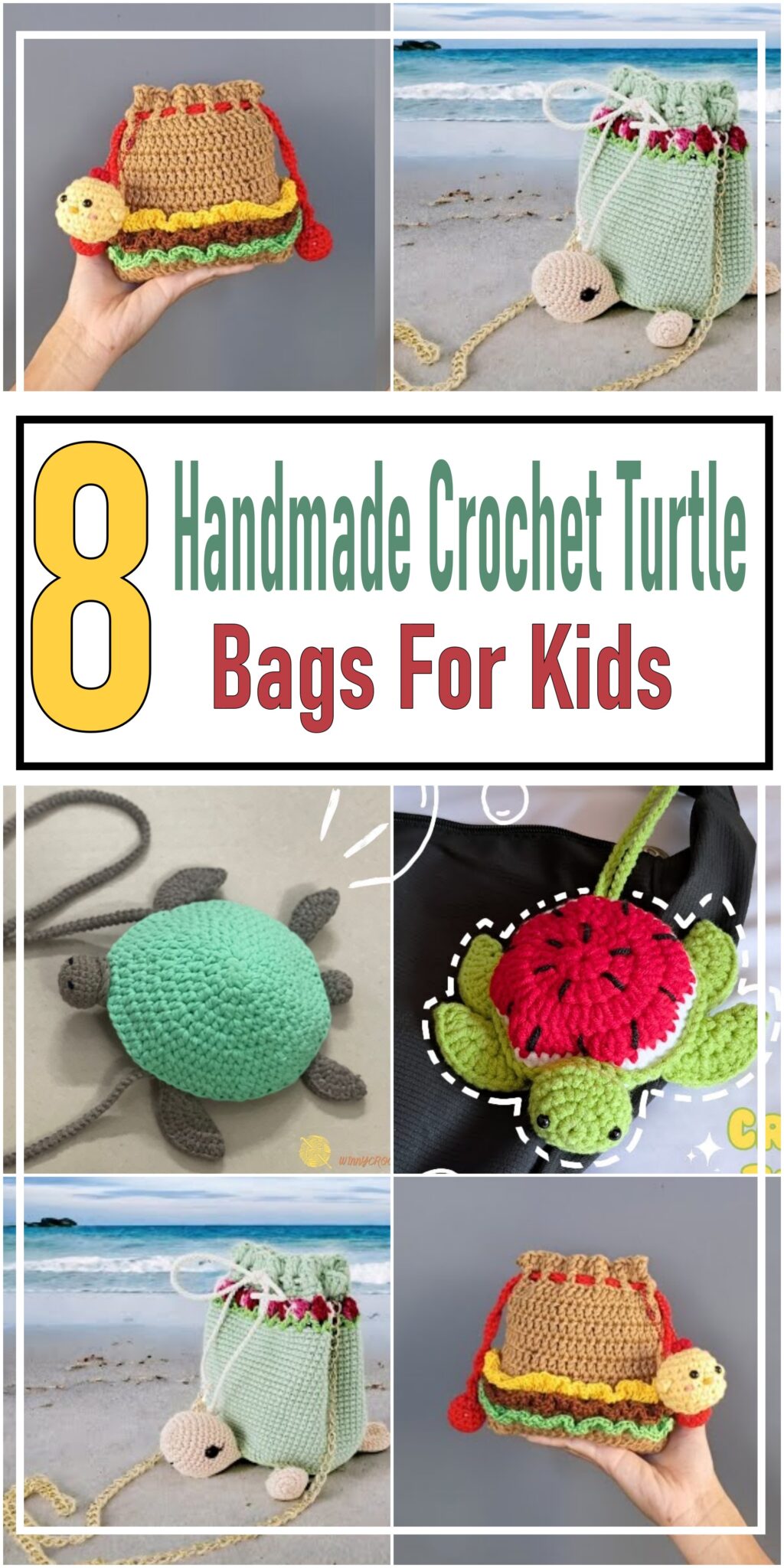 Crochet Turtle Bags