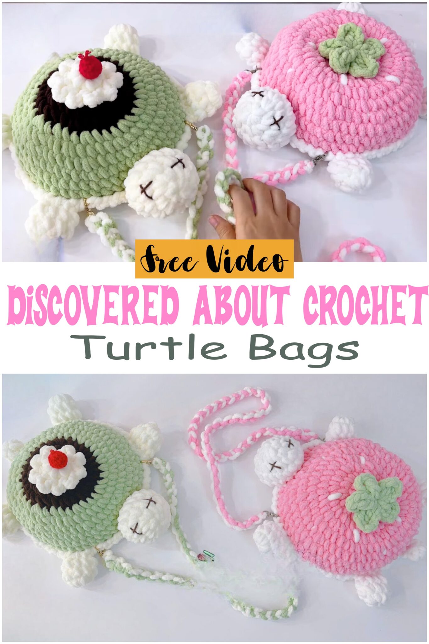 Crochet Turtle Bags