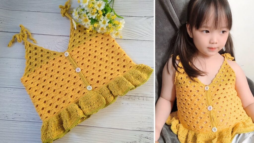 Crochet Baby Tank Top And Crop Top