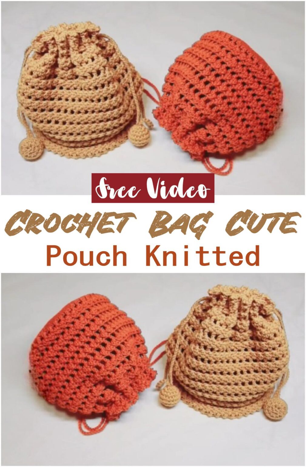 Crochet New Drawstring Bag