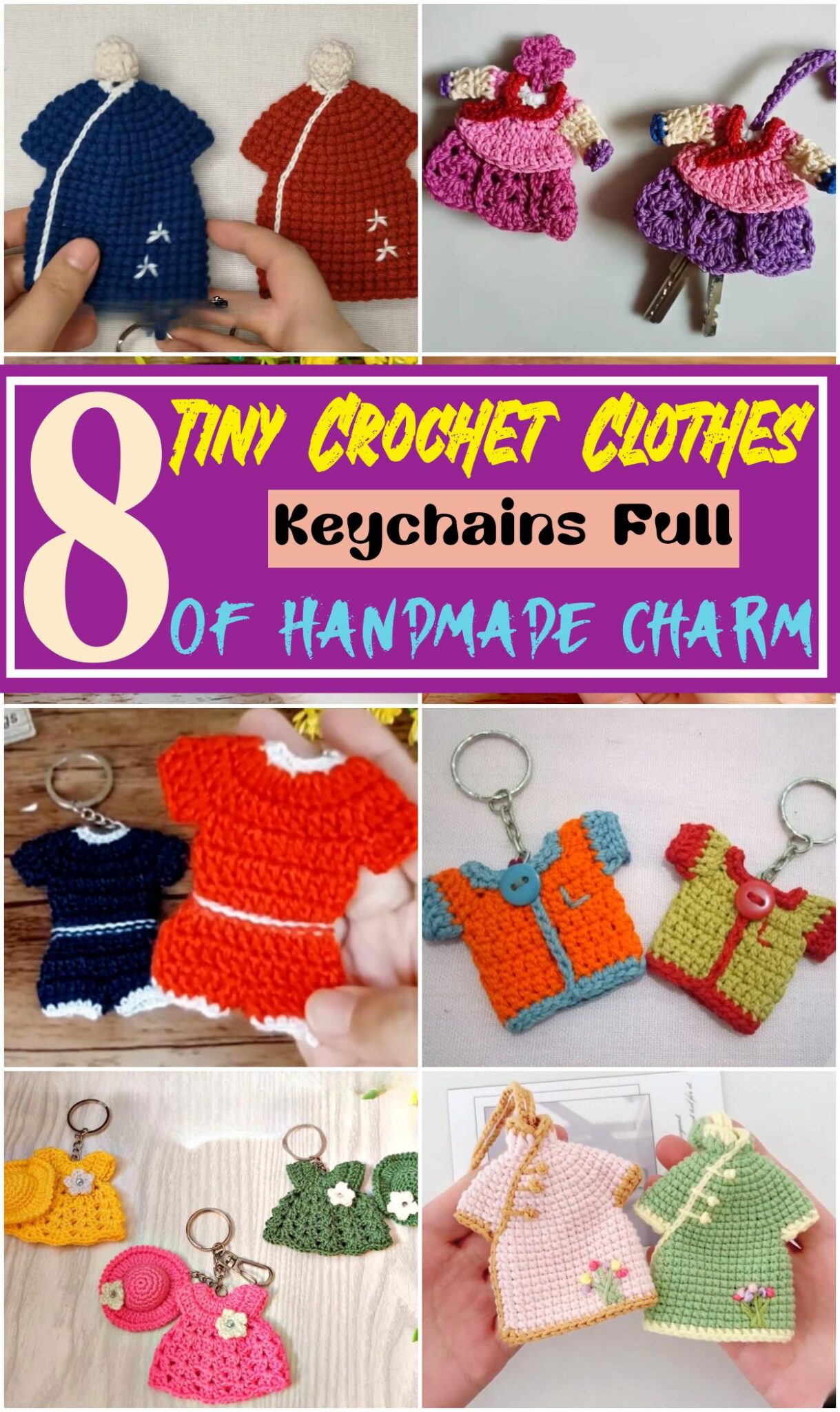Crochet Clothes Keychains