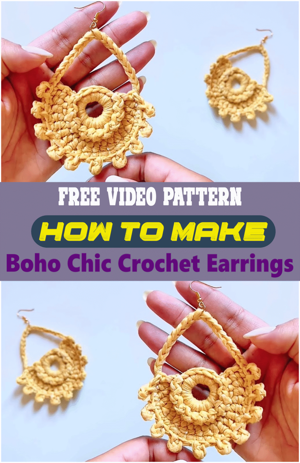 Easy Crochet Earrings Pattern