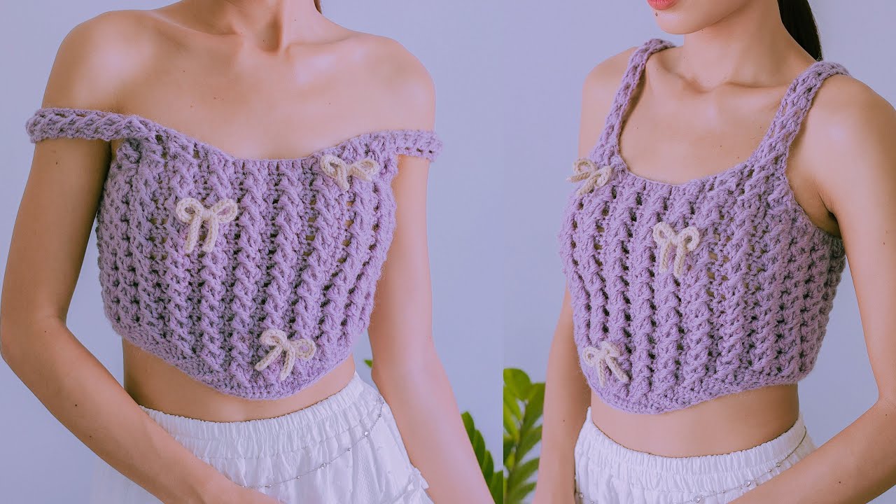 Free Crochet Cable Corset Top Patterns
