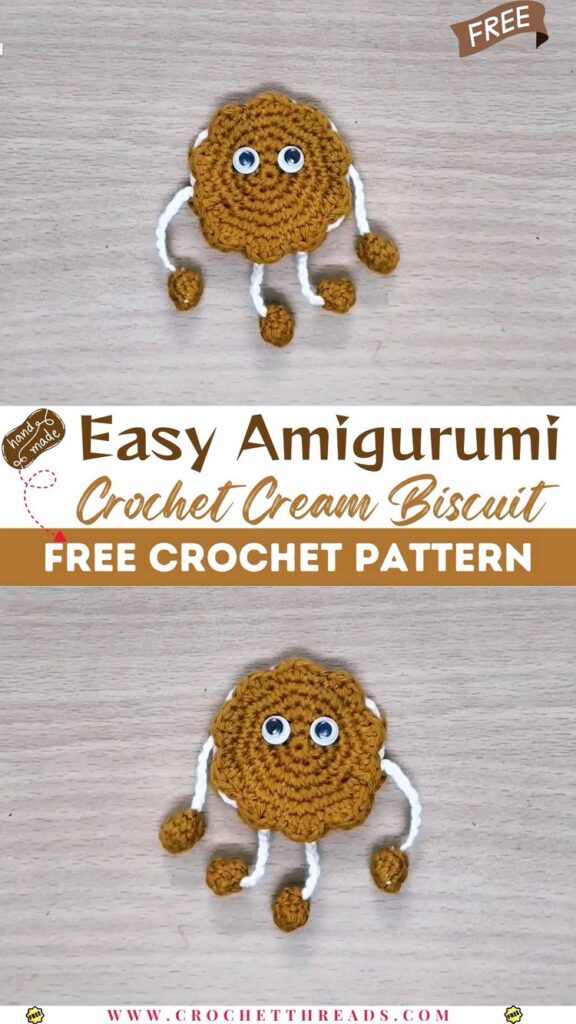 Crochet Oreo Cookie Man Keychain Amigurumi Patterns