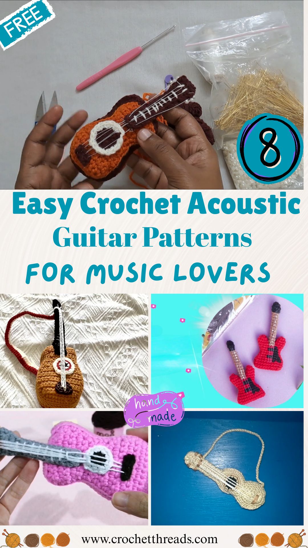 Crochet Acoustic Guitar Patterns