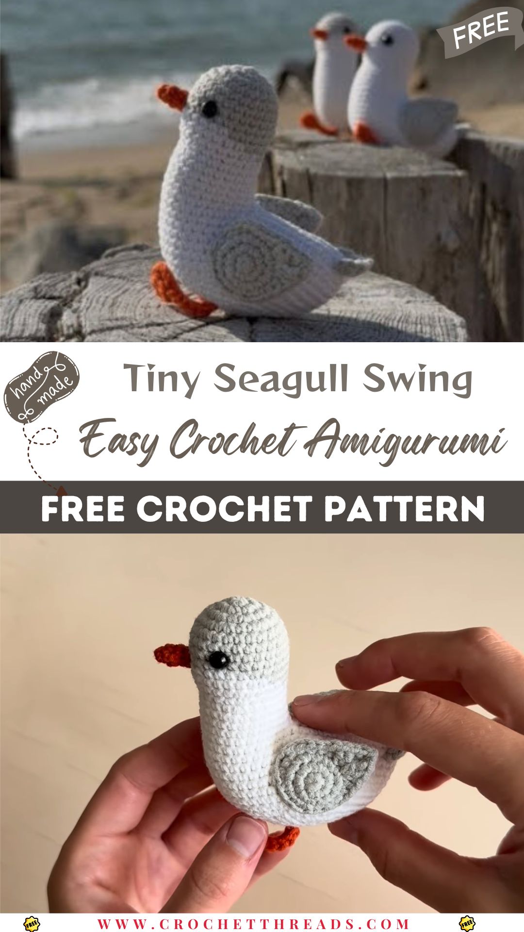 Crochet Seagull Bird Amigurumi Patterns