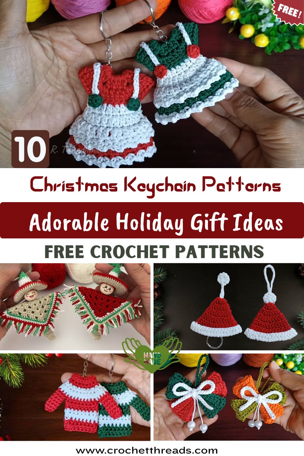 Crochet Christmas Keychain Patterns