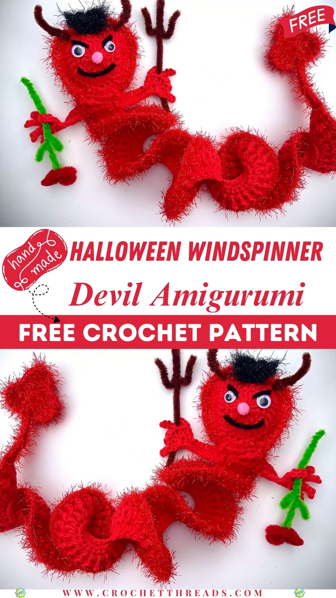 Halloween Crochet Spinner Frankenstein Patterns