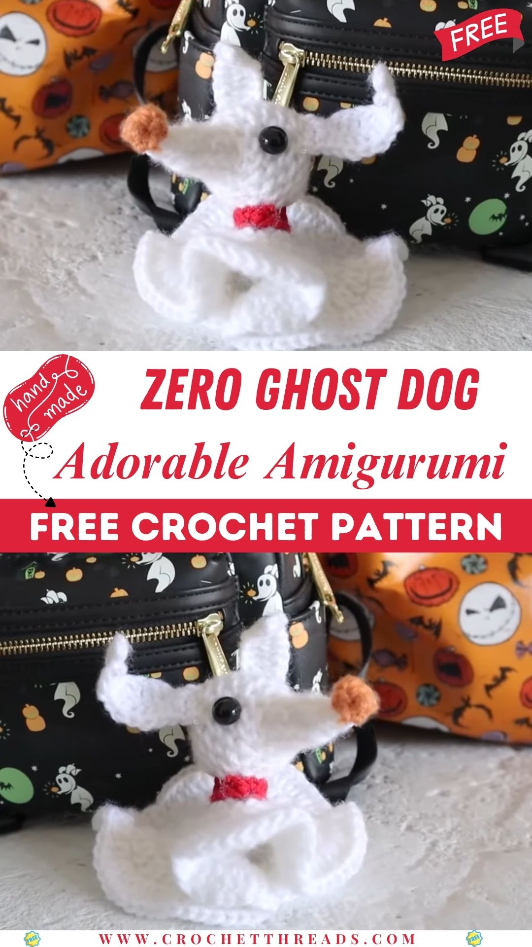 Spooky Crochet Ghost Dog Amigurumi Pattern