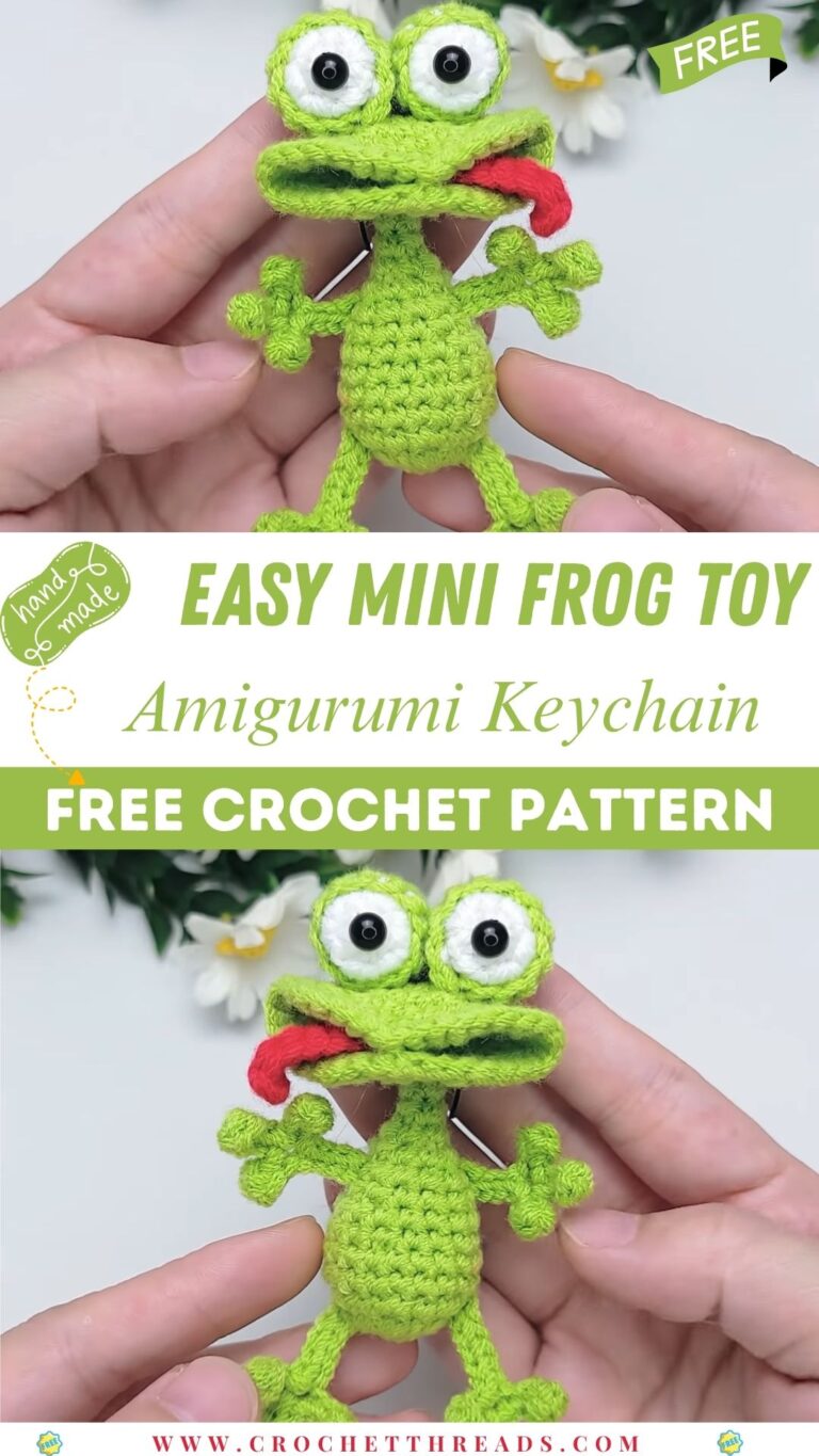 Crochet Frog & Duck Keychain Set