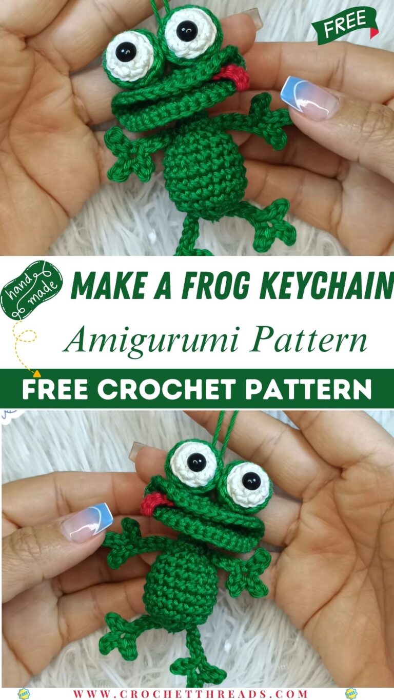 Crochet Frog & Duck Keychain Set