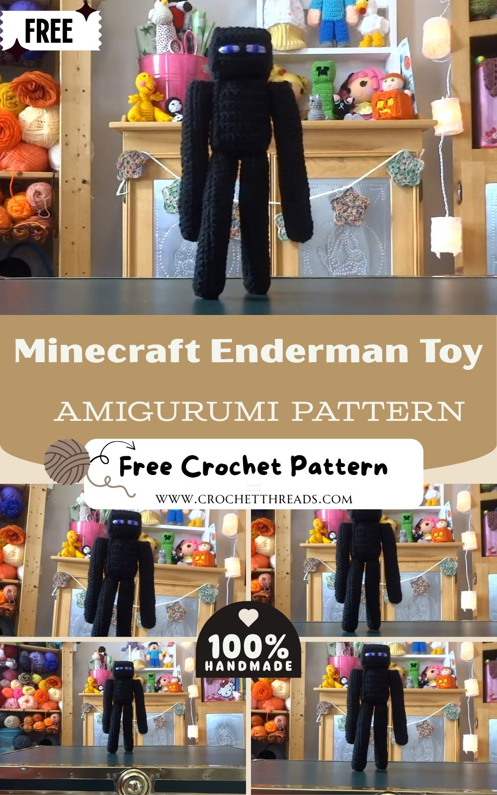 Crochet Enderman Minecraft Amigurumi Patterns