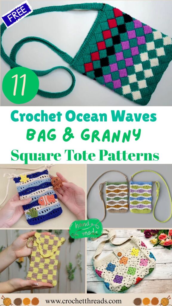 Crochet Ocean Waves Bag