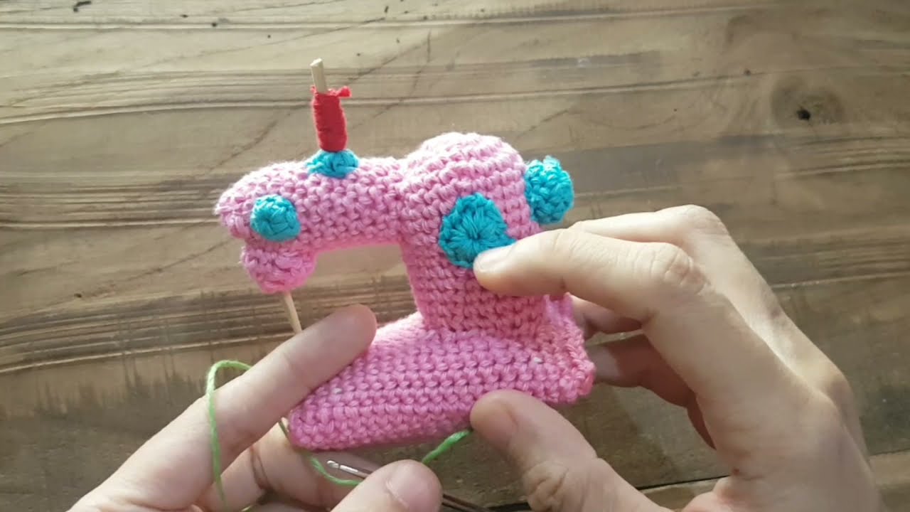 Crochet Sewing Machine Pincushion Pattern